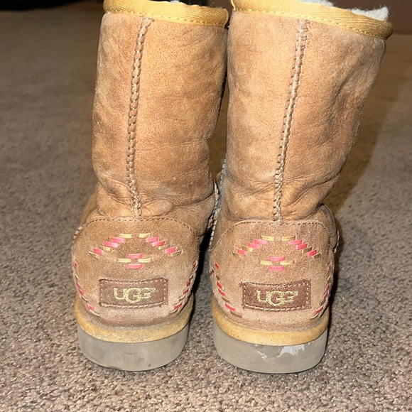 UGG | Shoes | Ugg Rustic Weave Western Boots 7 Short Midi Calf Tan ...